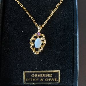 Van Doran | Jewelry | Nib Vintage Van Doran Ruby And Opal Necklace ...